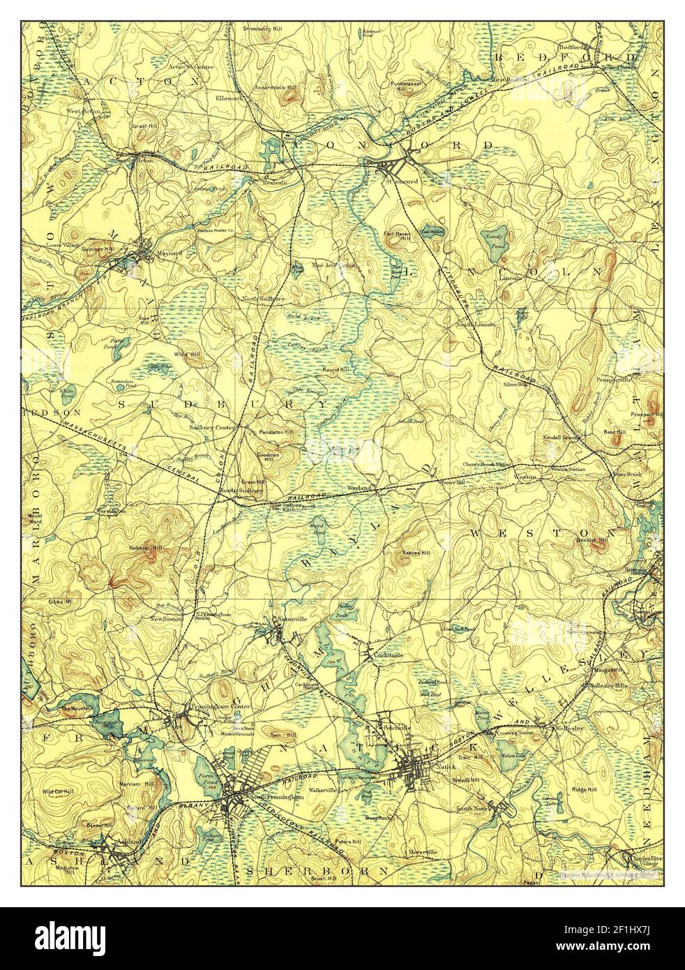 Framingham, Massachusetts, map 1894, 1:62500, United States of America ...