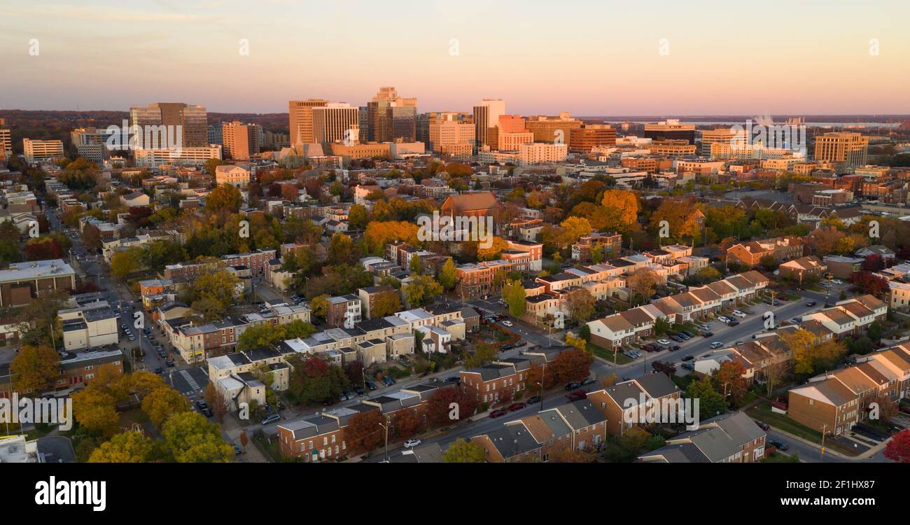 Wilmington Deleware Late Afternoon Light Downtown City Skyline Stock ...