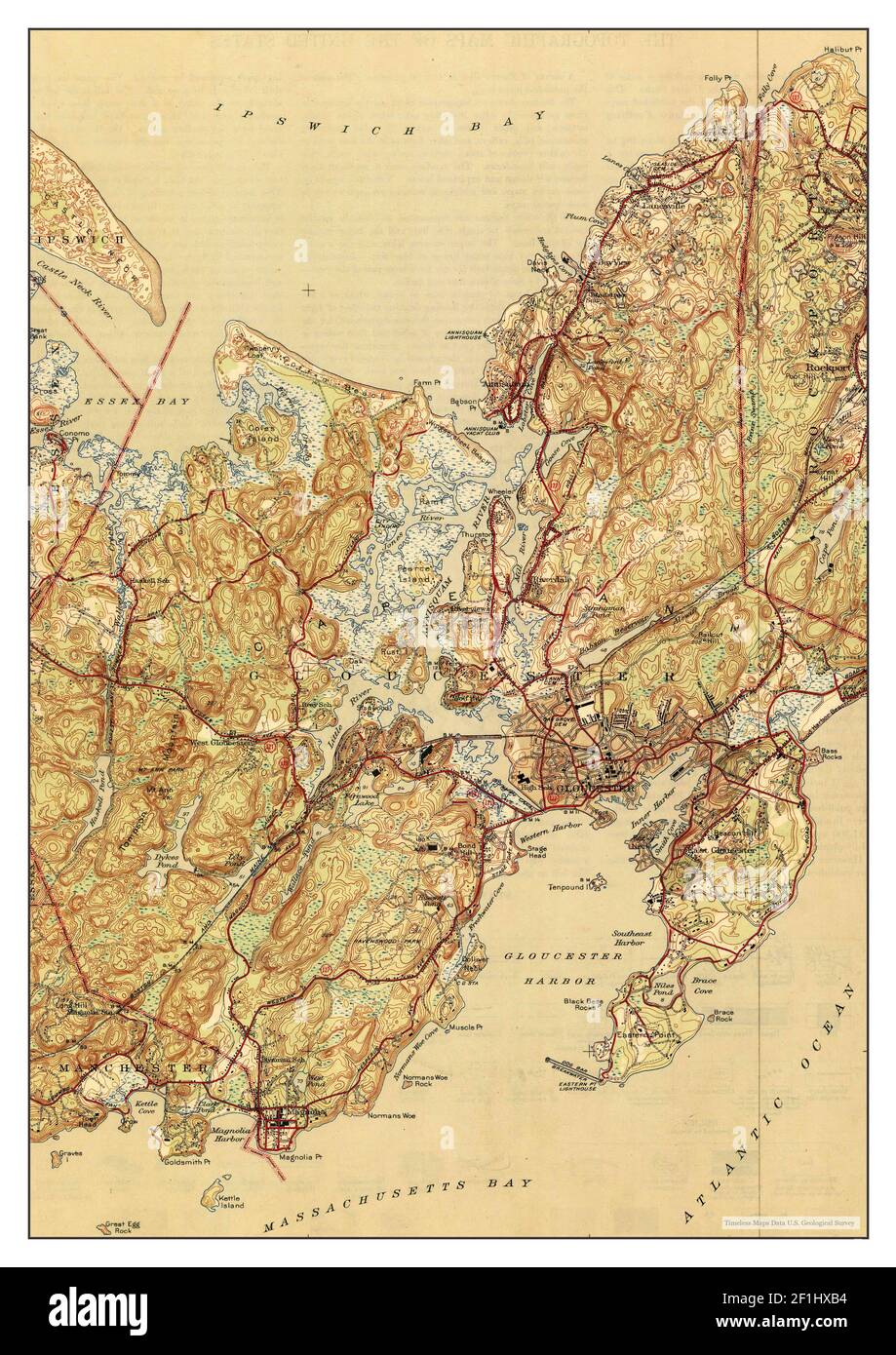 Antique map of gloucester hi-res stock photography and images - Alamy