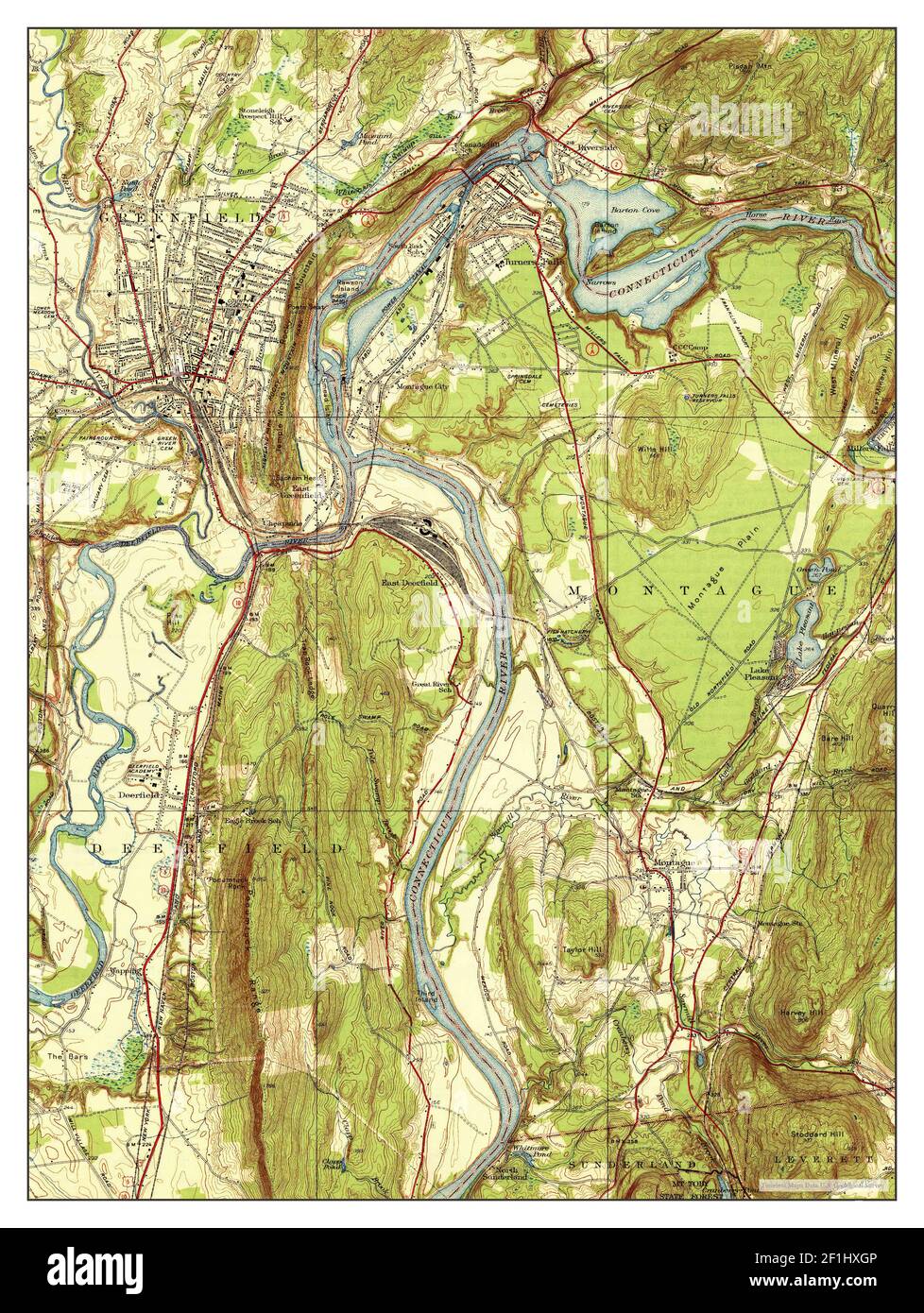 Greenfield, Massachusetts, map 1941, 1:31680, United States of America ...