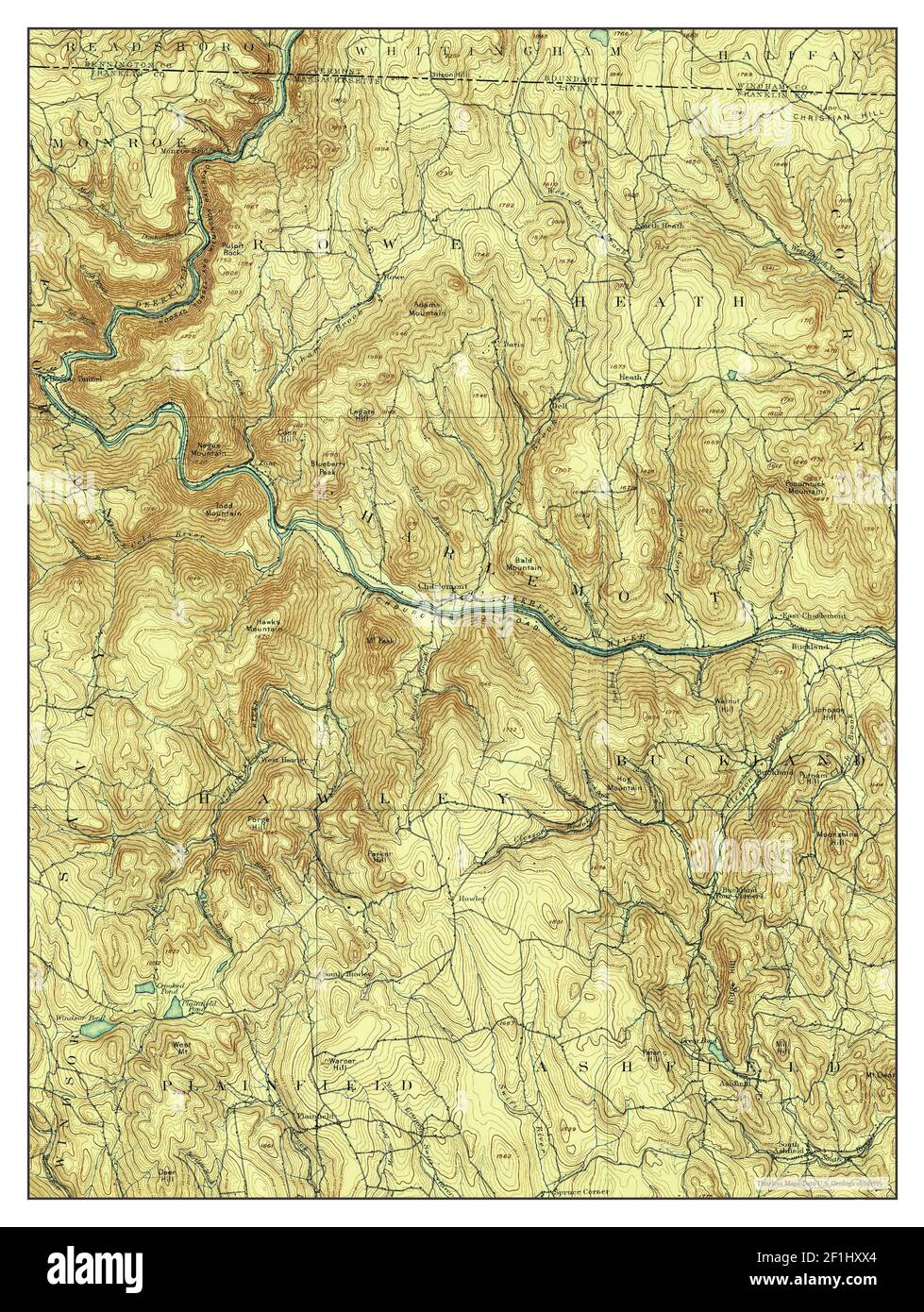 Hawley, Massachusetts, map 1894, 1:62500, United States of America by ...