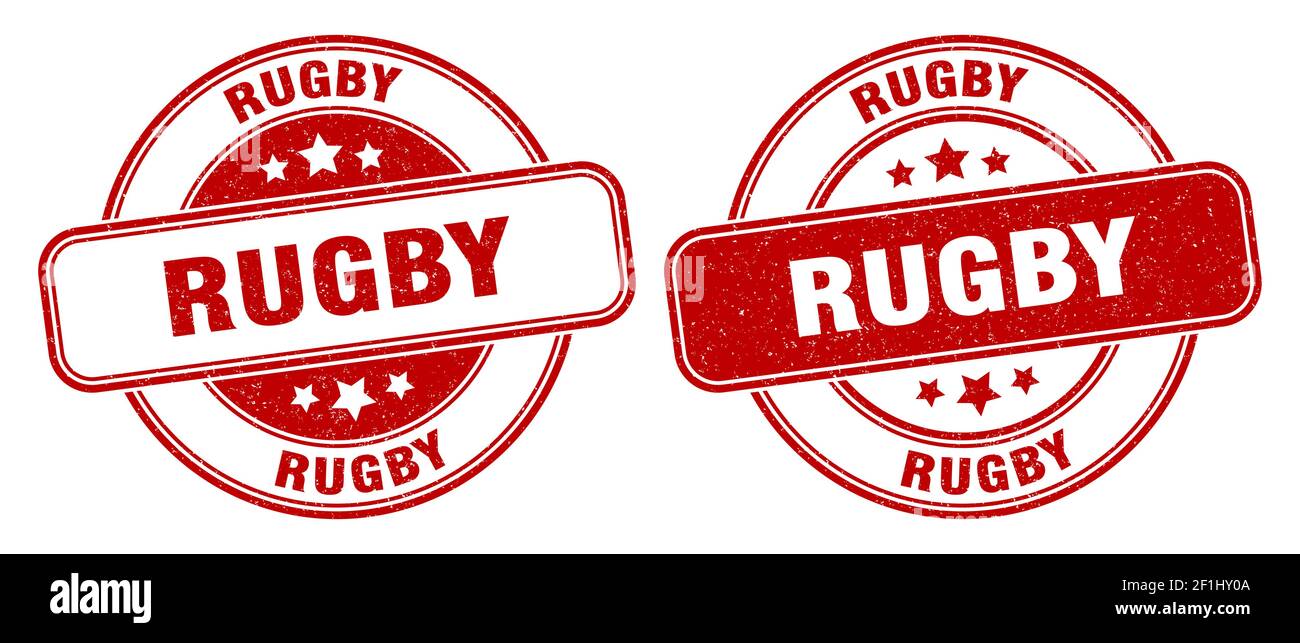 rugby stamp. rugby sign. round grunge label Stock Vector Image & Art ...