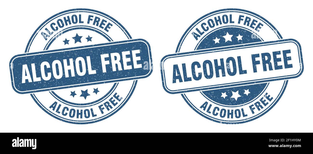 alcohol free stamp. alcohol free sign. round grunge label Stock Vector ...