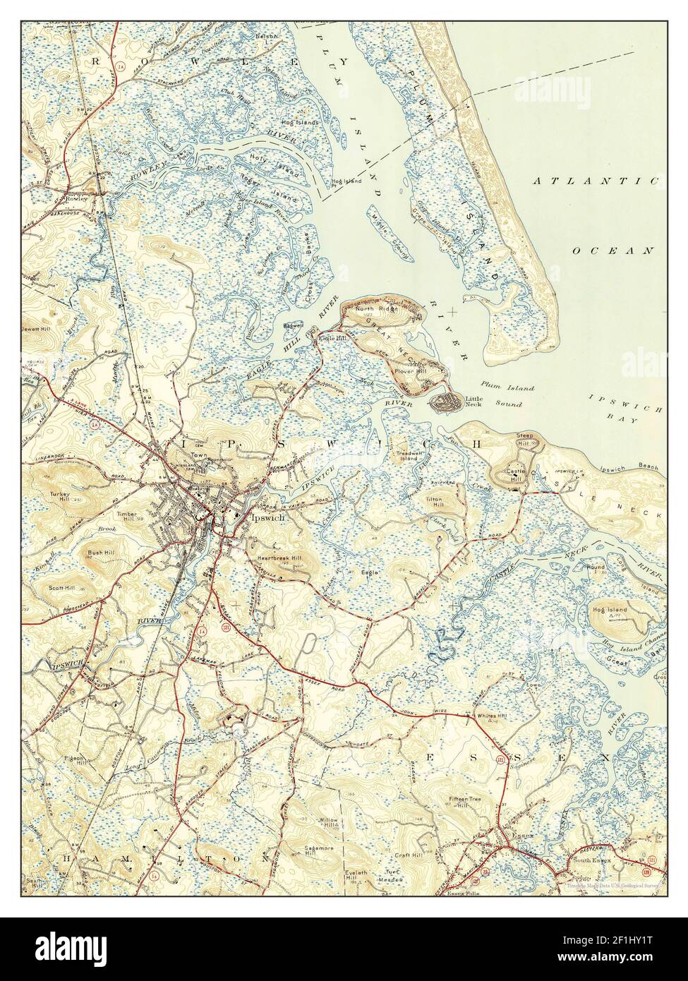 Old map of ipswich hi-res stock photography and images - Alamy