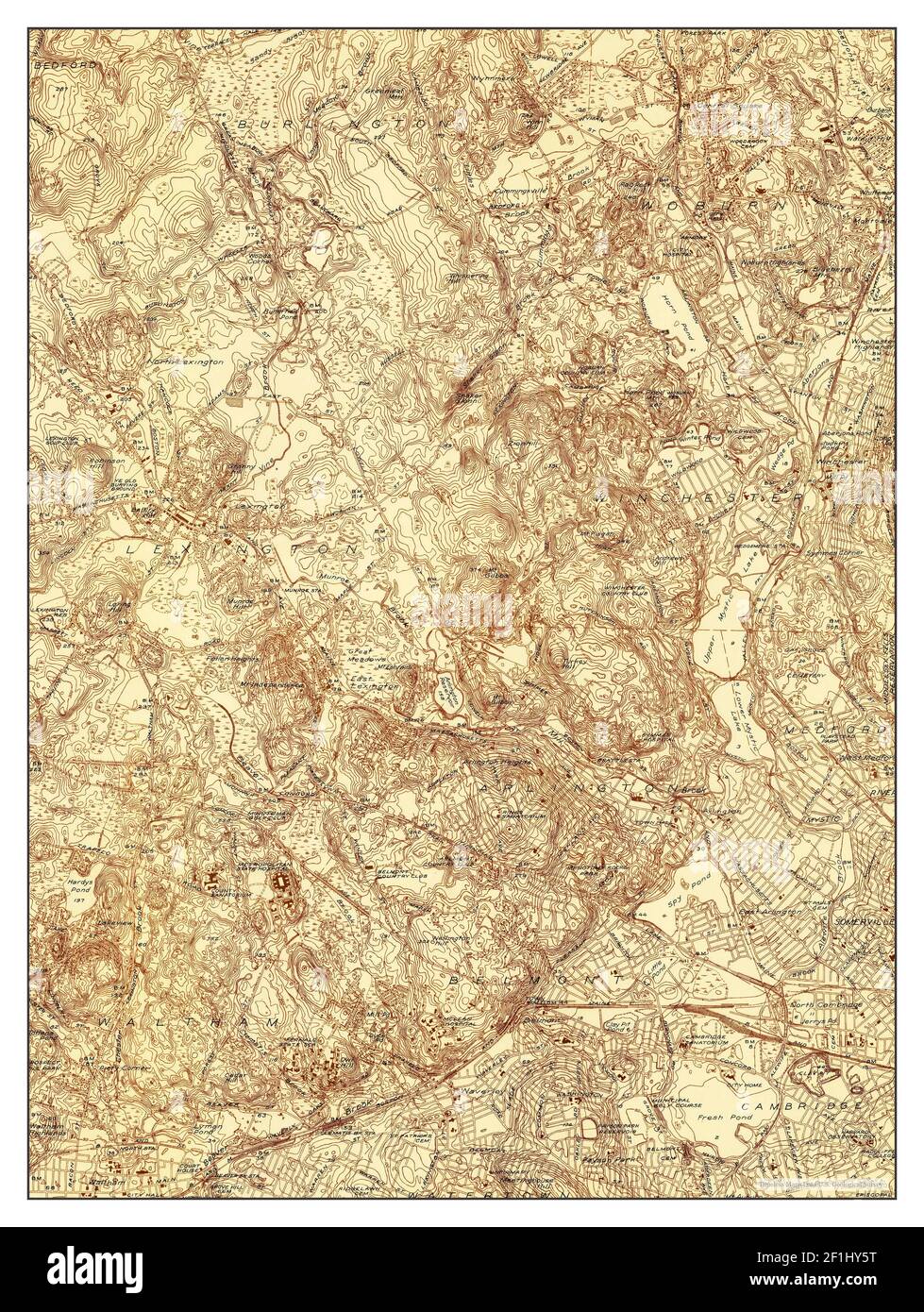 Lexington, Massachusetts, map 1944, 1:24000, United States of America ...