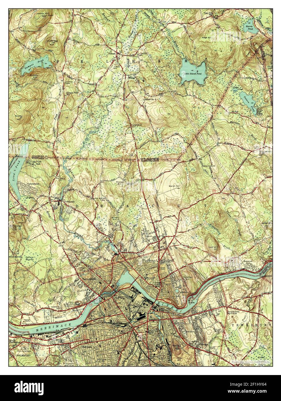 Lowell, Massachusetts, map 1946, 1:31680, United States of America by ...