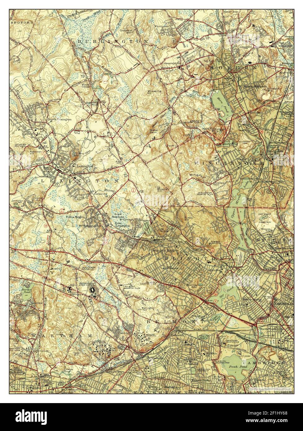 Lexington, Massachusetts, map 1946, 1:31680, United States of America ...