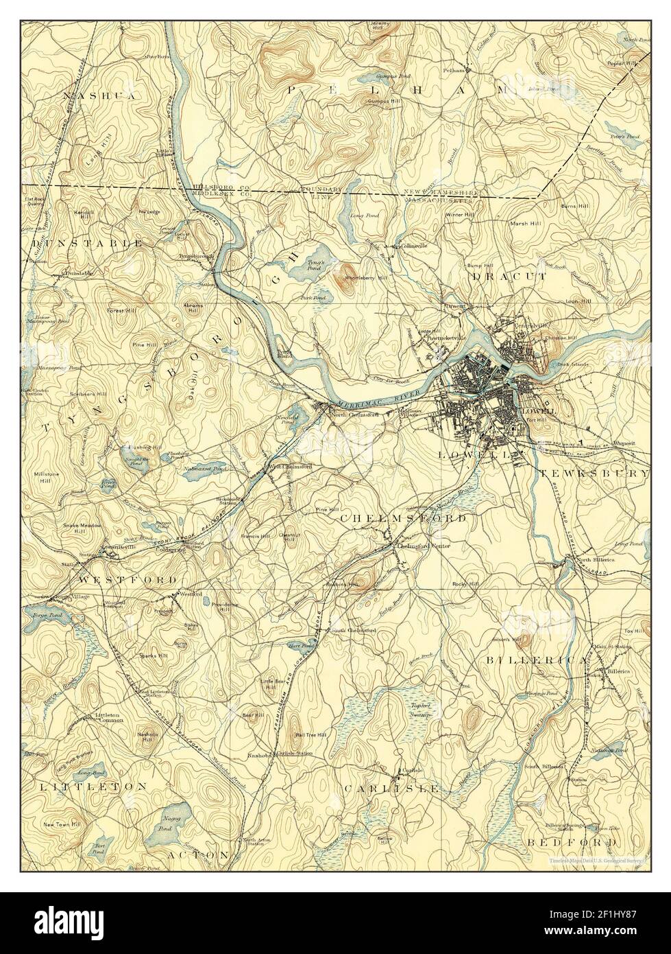 Lowell, Massachusetts, map 1893, 1:62500, United States of America by ...
