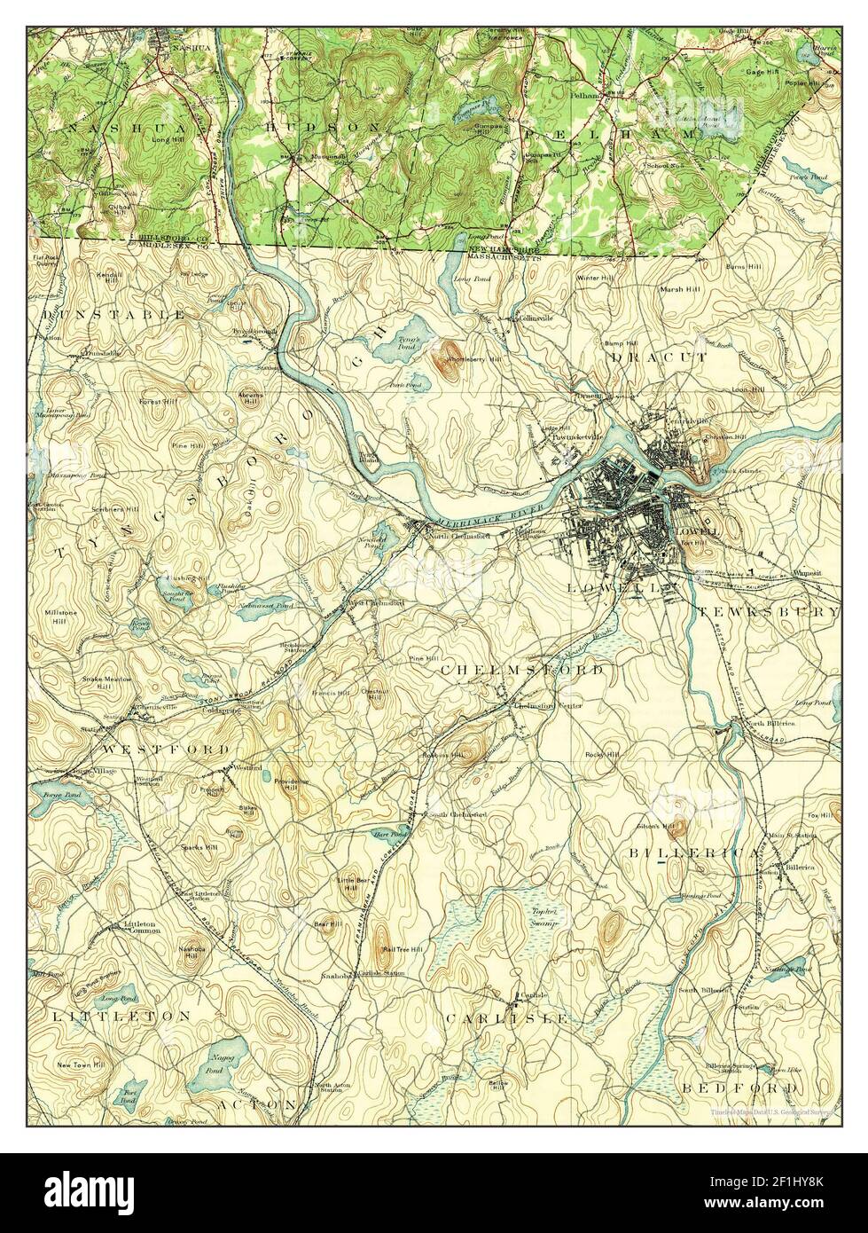 Lowell, Massachusetts, map 1935, 1:62500, United States of America by ...