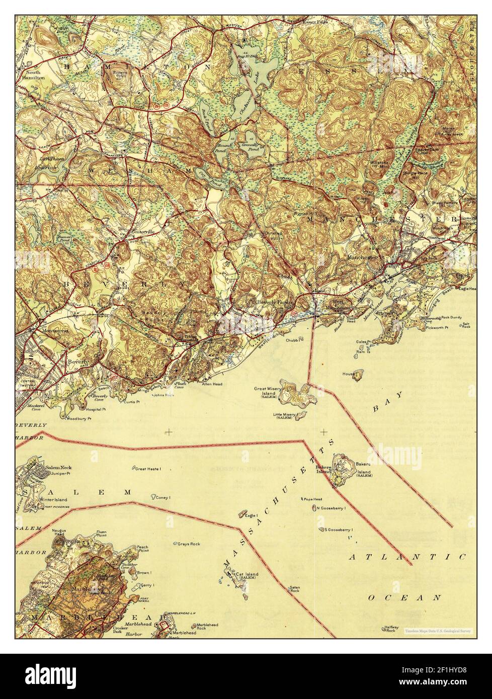 Map of marblehead hi-res stock photography and images - Alamy