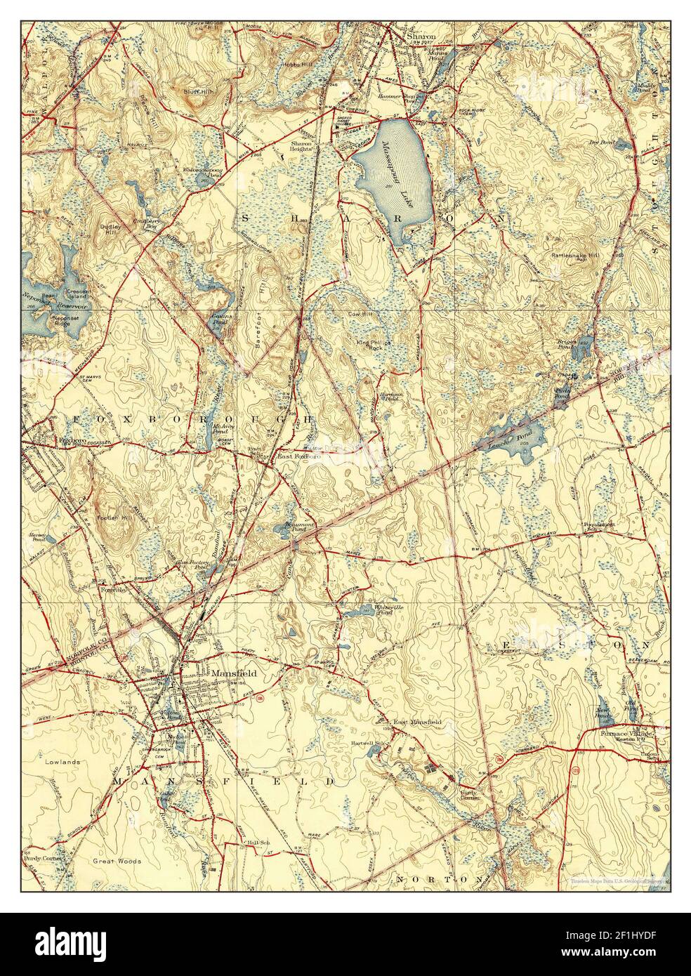 Mansfield, Massachusetts, map 1941, 1:31680, United States of America ...