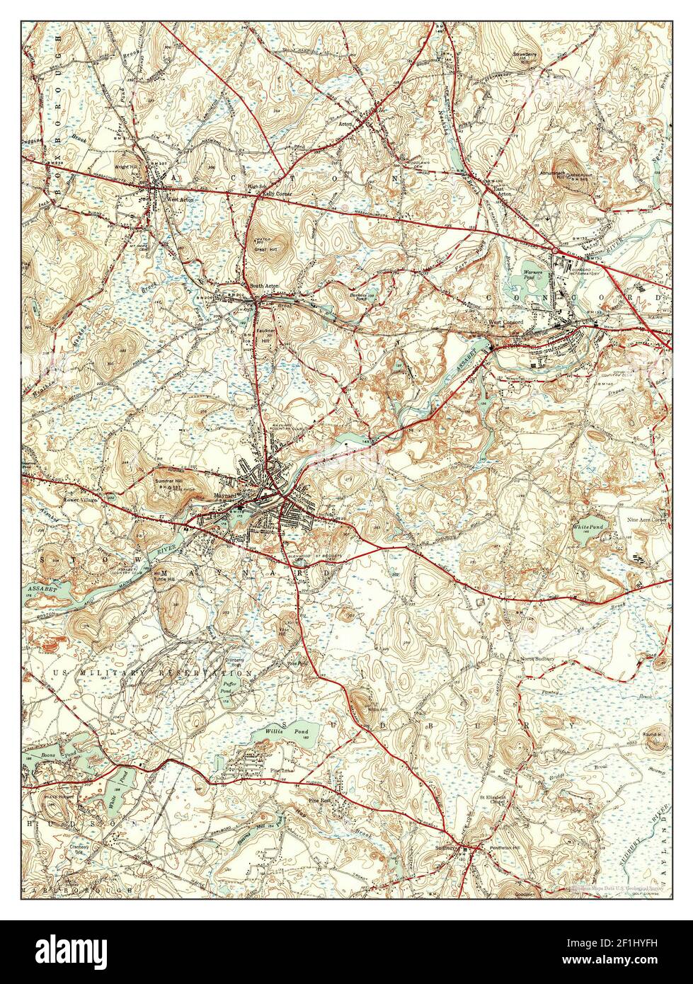 Maynard, Massachusetts, map 1950, 1:31680, United States of America by ...