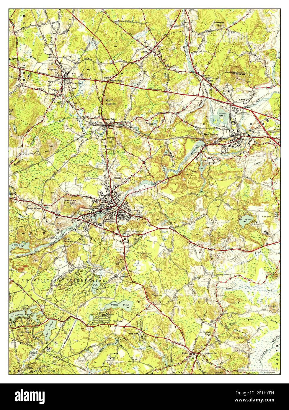 Maynard, Massachusetts, map 1950, 1:31680, United States of America by ...