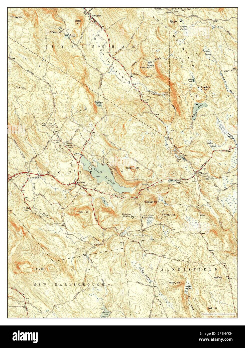 Monterey, Massachusetts, map 1948, 1:31680, United States of America by ...