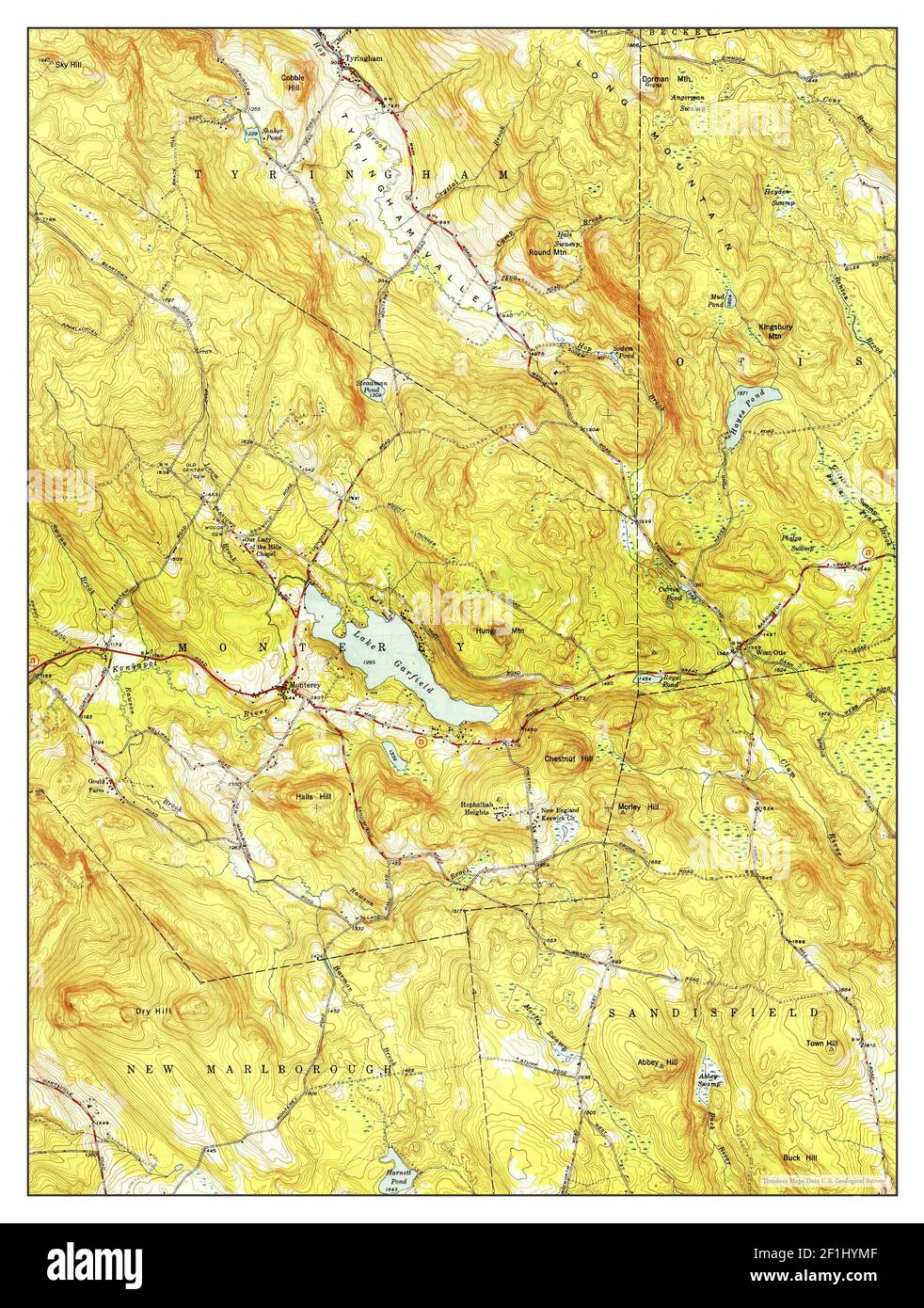 Monterey, Massachusetts, map 1948, 1:31680, United States of America by ...