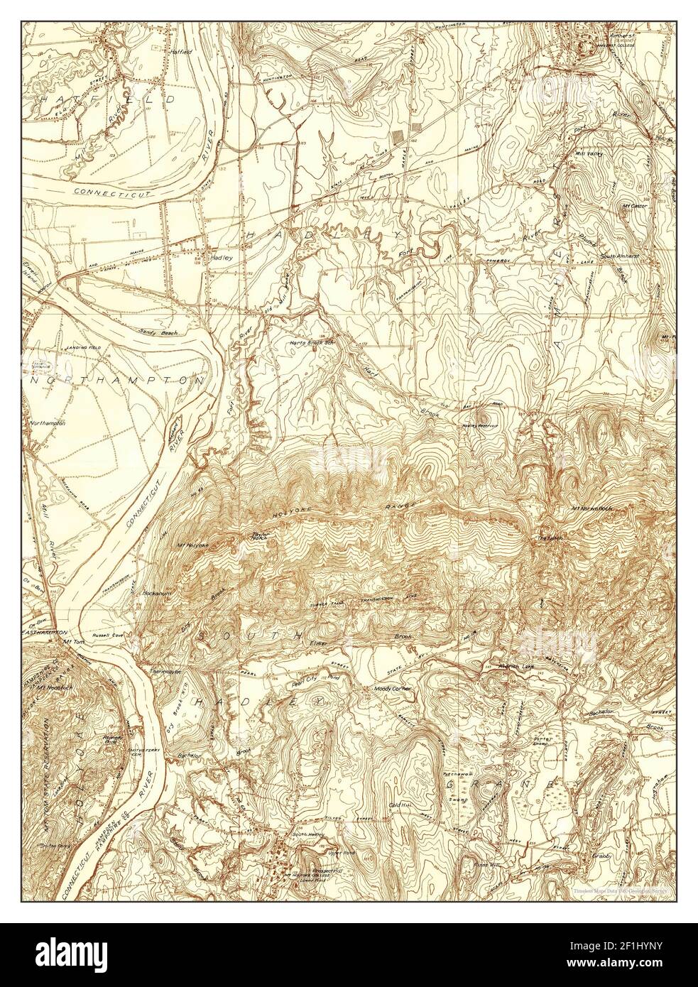 Mt Holyoke, Massachusetts, map 1935, 1:24000, United States of America ...