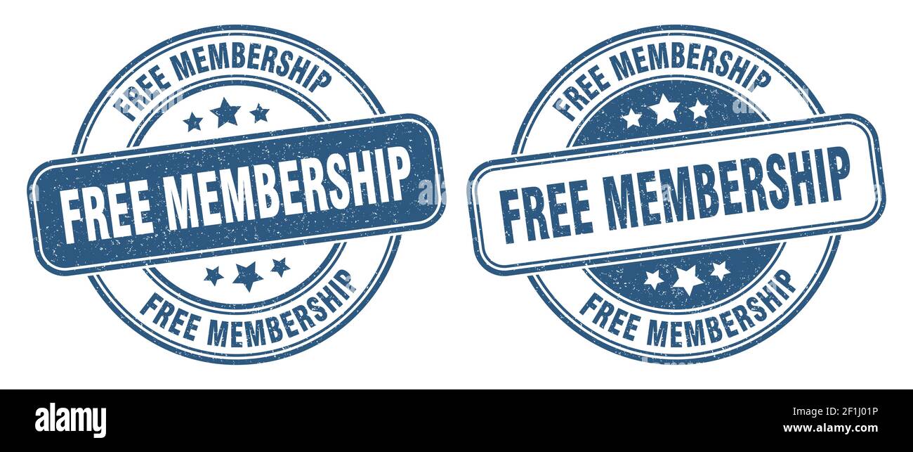 free membership stamp. free membership sign. round grunge label Stock ...