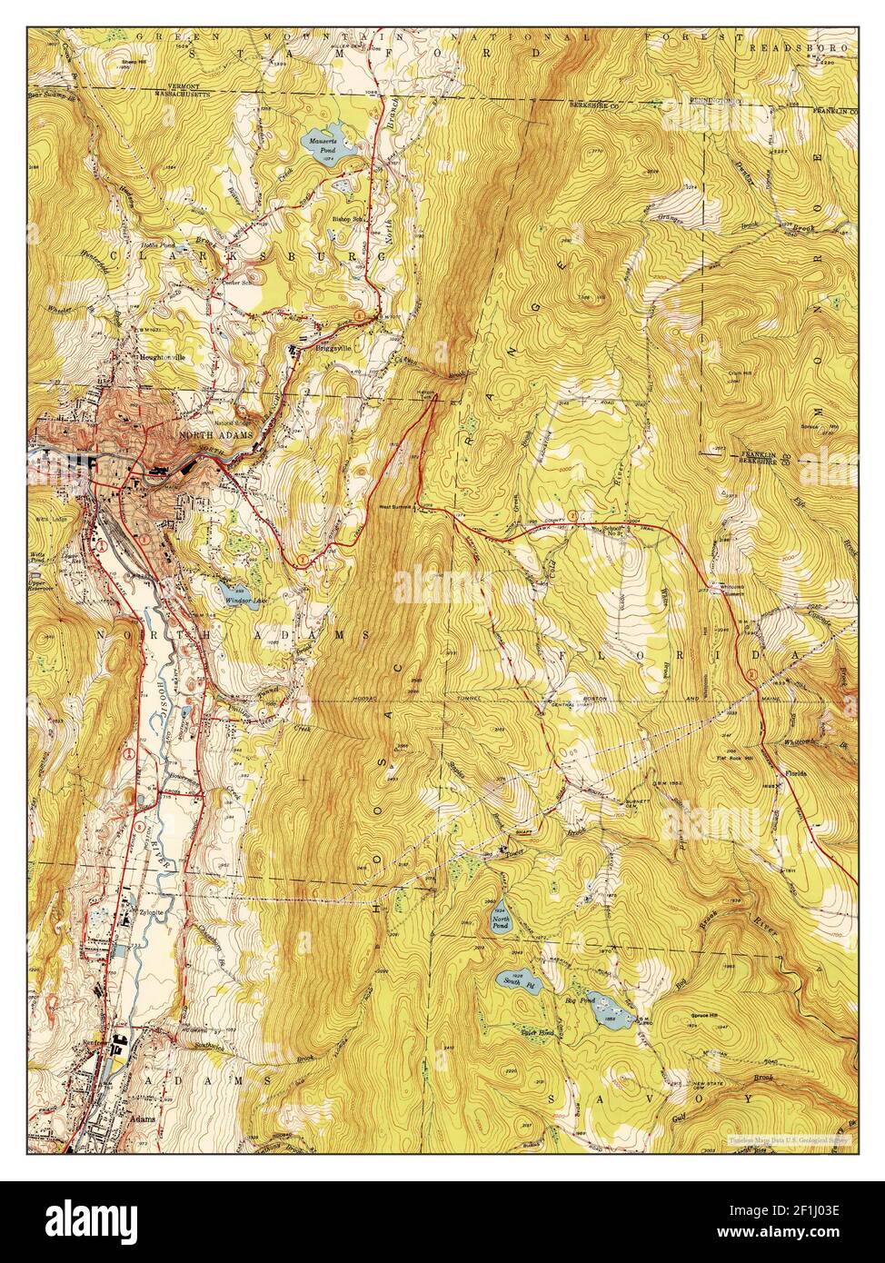 Adams massachusetts map Cut Out Stock Images & Pictures - Alamy