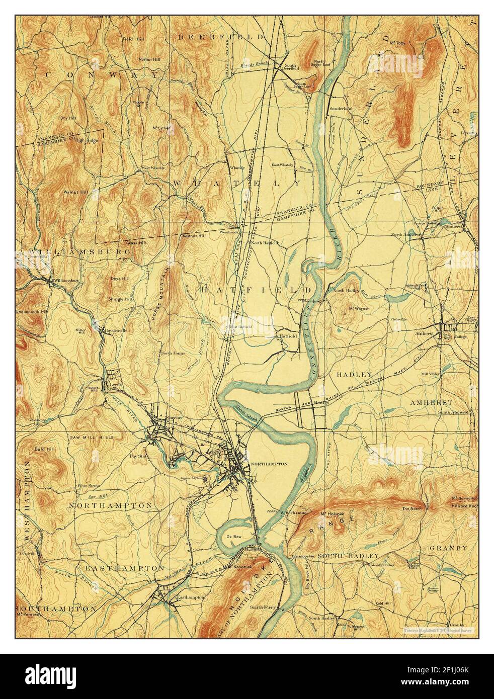 Northampton massachusetts map Cut Out Stock Images & Pictures - Alamy