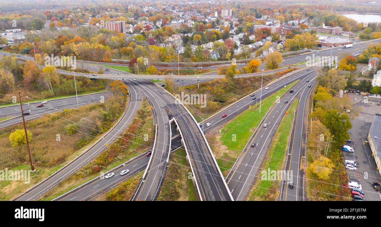 New England Highways East Hartford Connecticut Aerial Stock Photo - Alamy