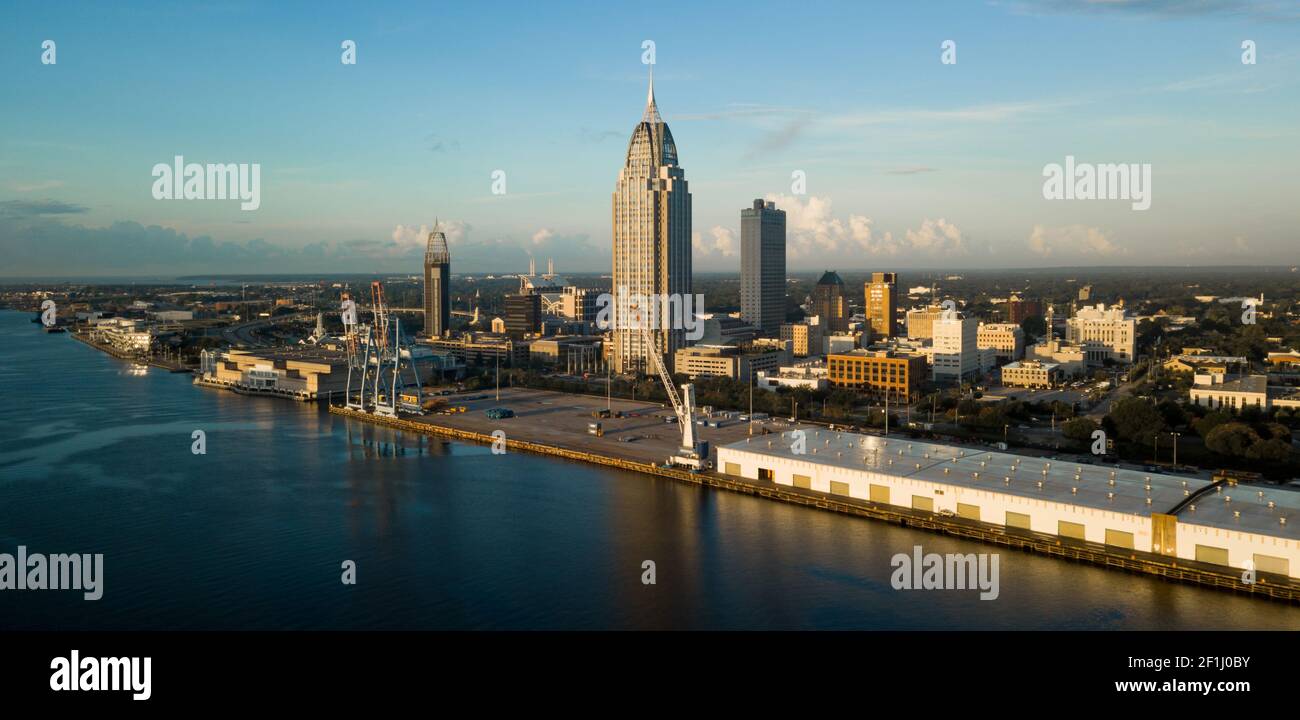 Waterfront Port Mobile River Riverfront Alabama State USA Stock Photo ...