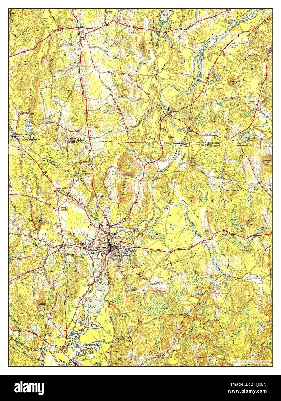 1950 road map hi-res stock photography and images - Alamy