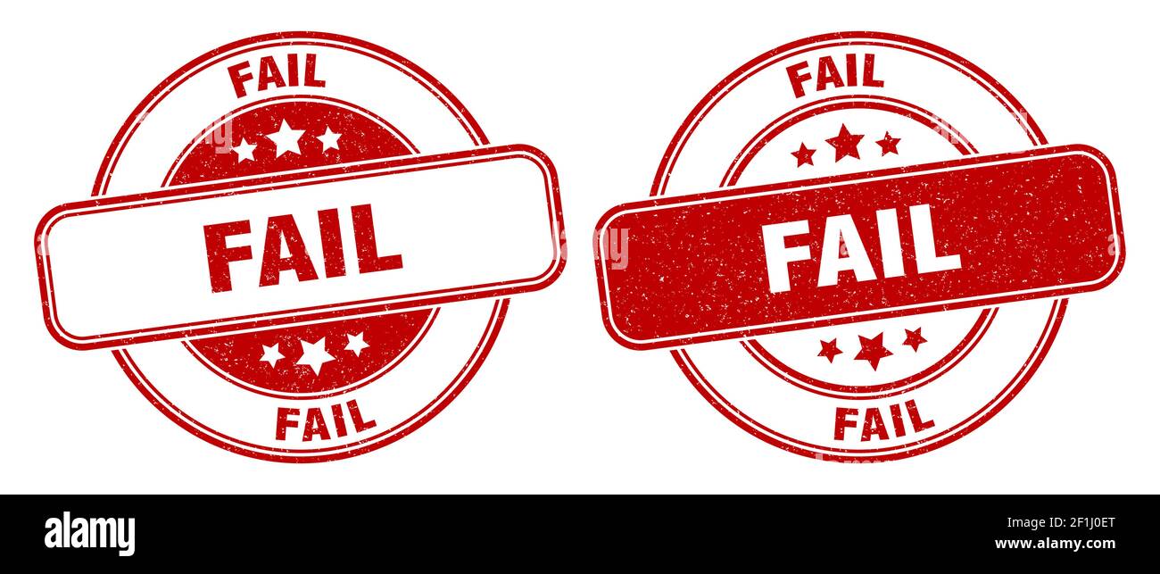 fail stamp. fail sign. round grunge label Stock Vector Image & Art - Alamy