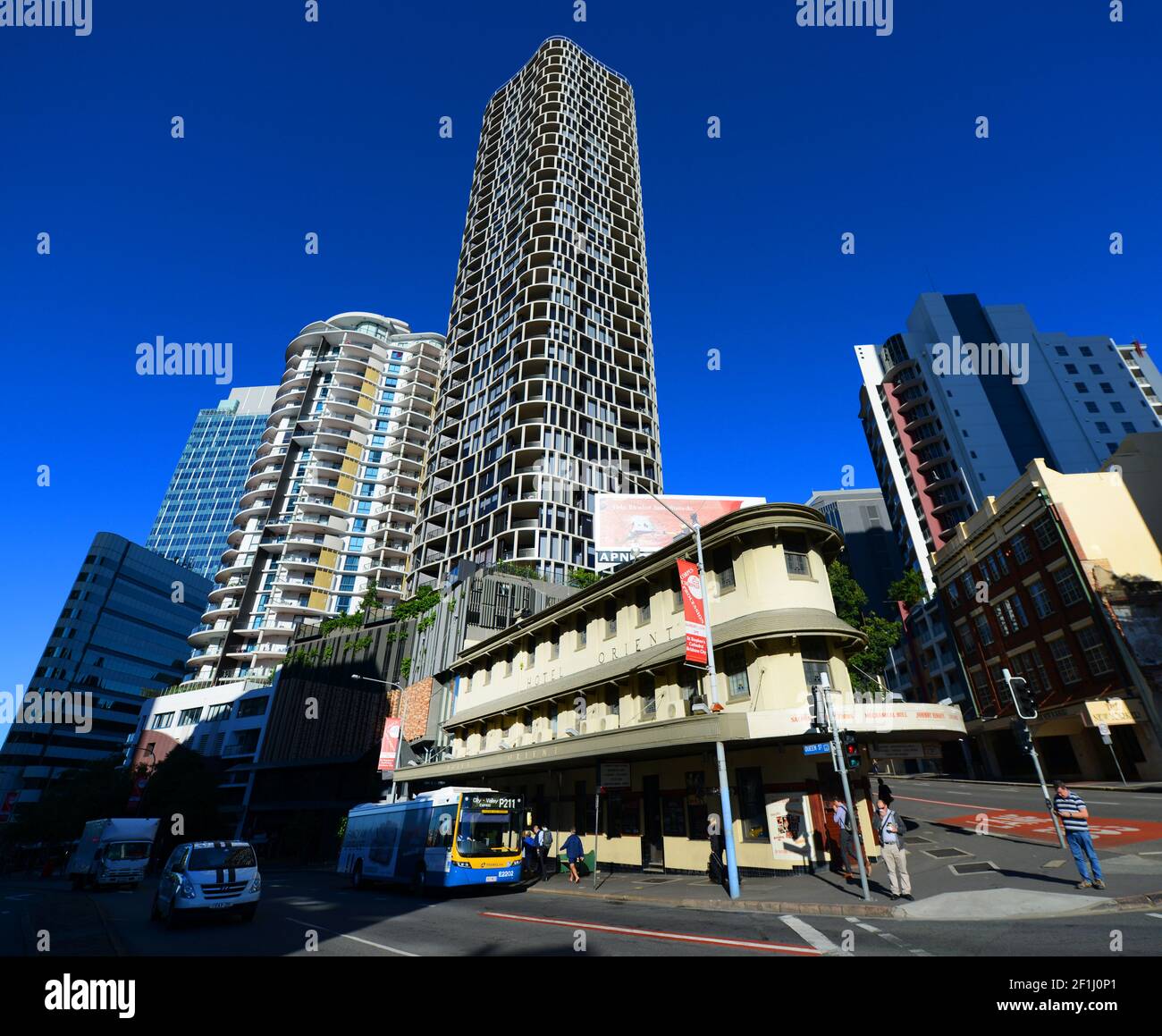 Modern residential buildings in central Brisbane, Australia Stock Photo ...