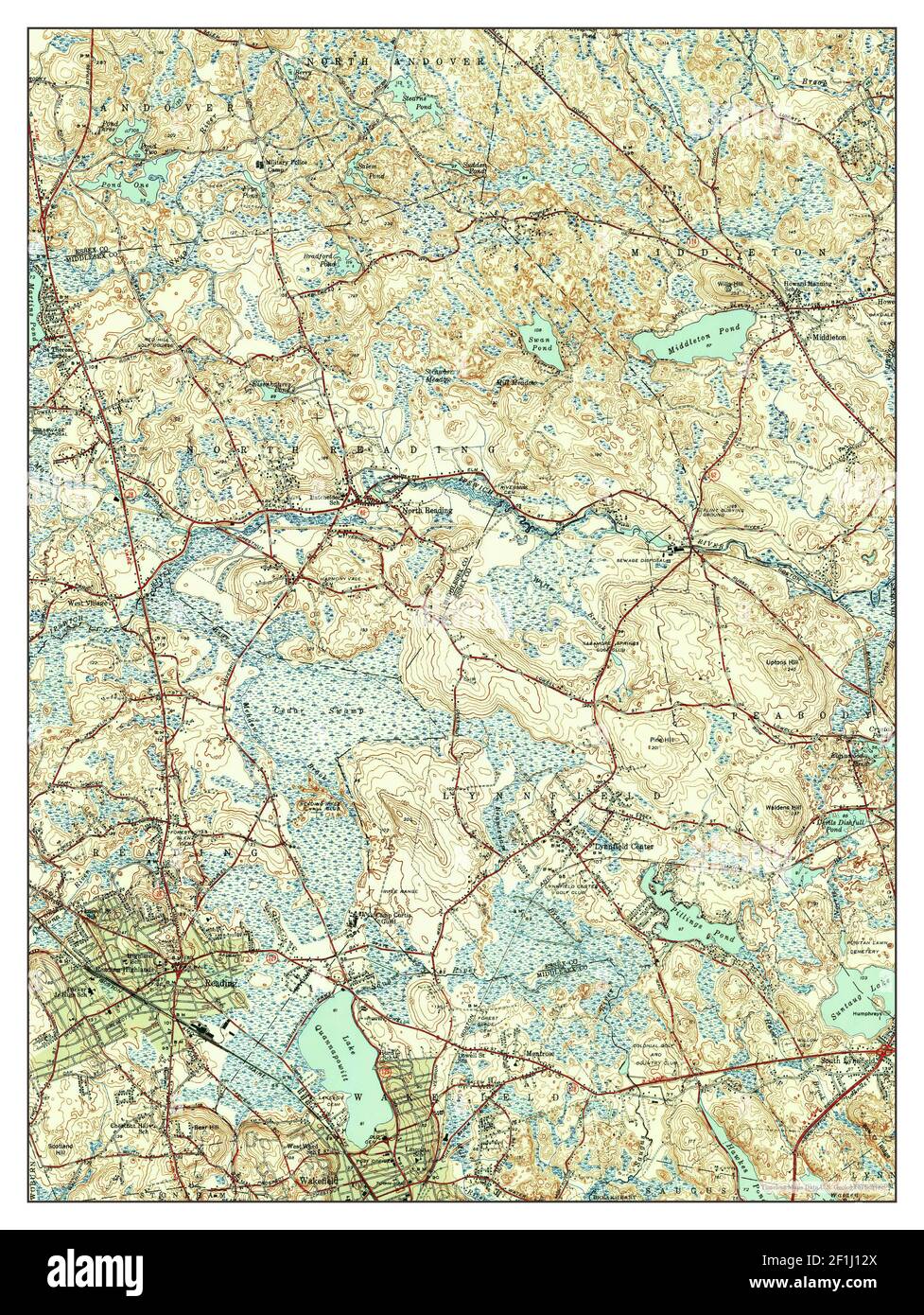 Reading, Massachusetts, map 1944, 1:31680, United States of America by ...