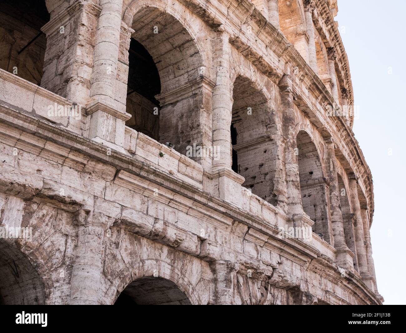 Details on the windows of the colosseum, Rome Italy Stock Photo - Alamy