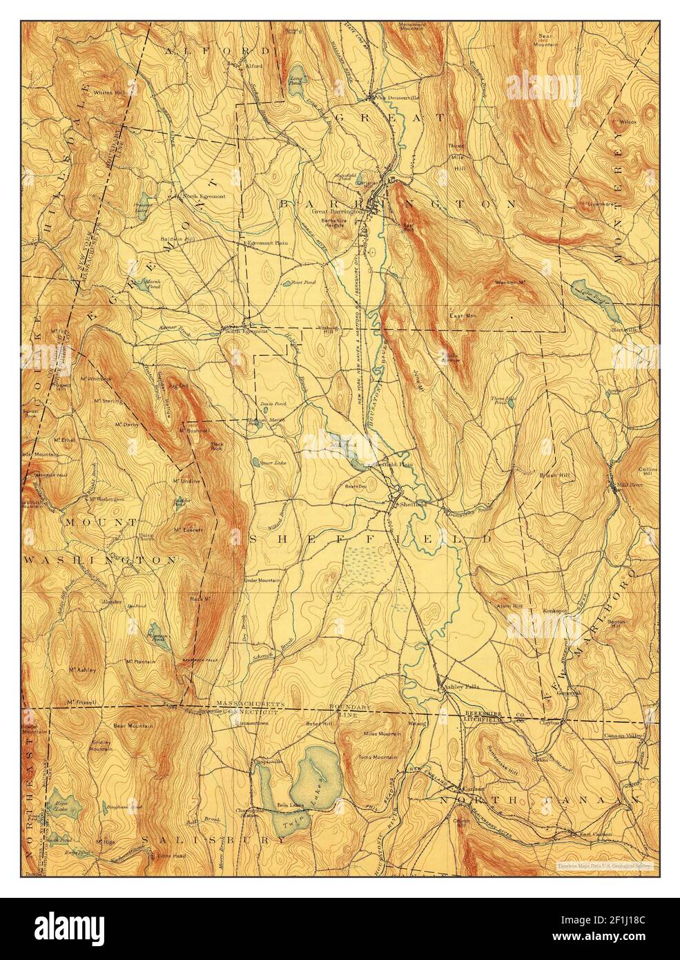 Massachusetts topo map Cut Out Stock Images & Pictures - Alamy
