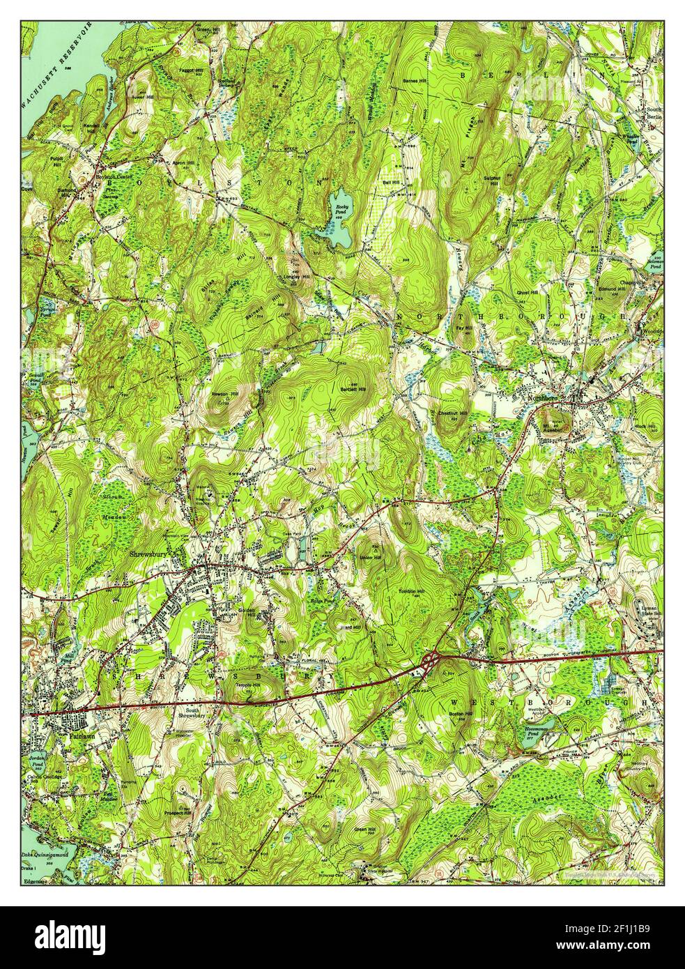Map of shrewsbury Cut Out Stock Images & Pictures - Alamy