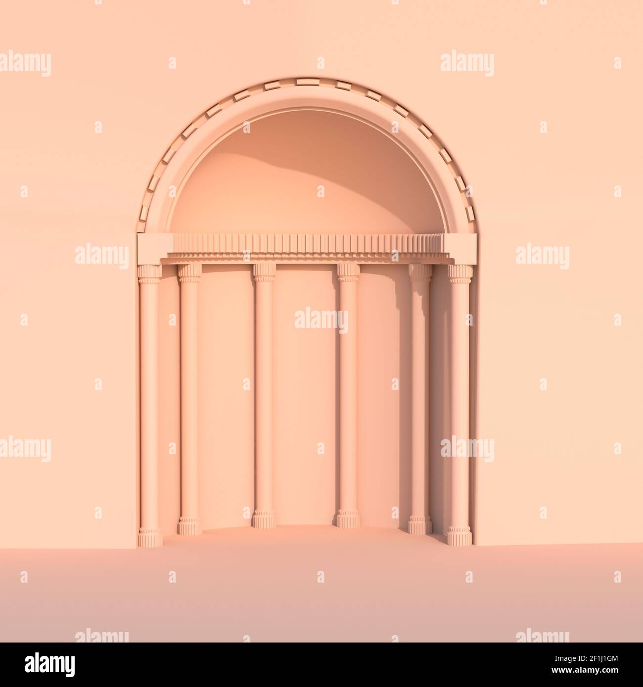 Antique arch with columns for the presentation of a product or service ...