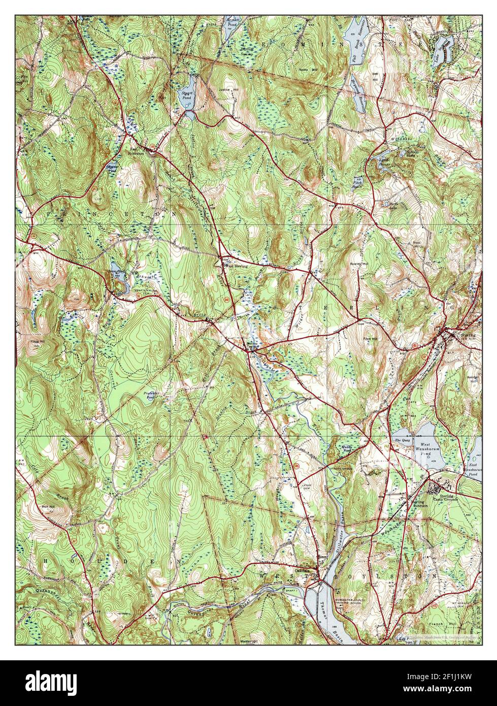 Sterling, Massachusetts, map 1942, 1:31680, United States of America by ...