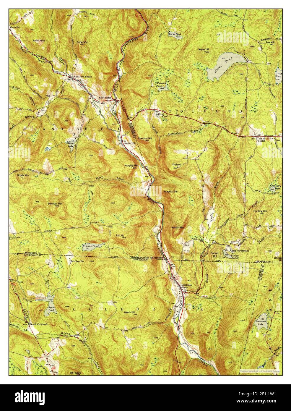 Tolland Massachusetts Map