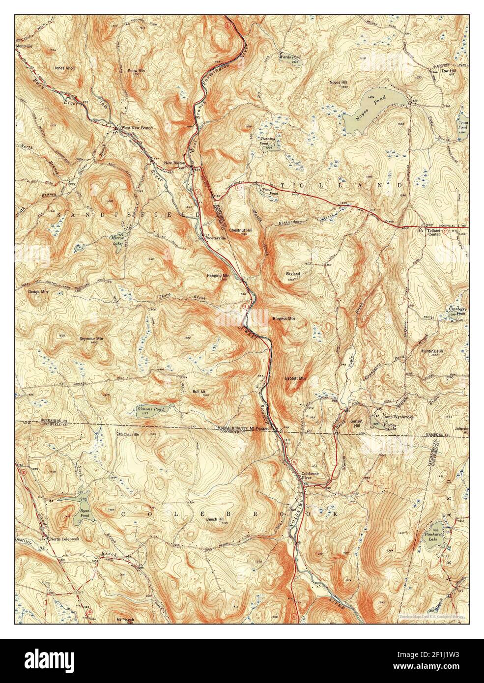Tolland map hi-res stock photography and images - Alamy