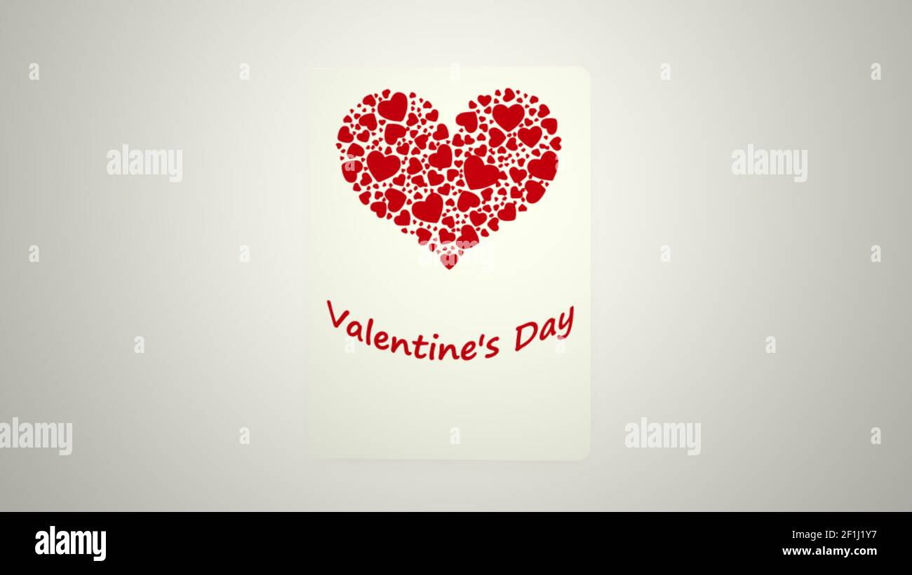 Animated letter that opens with a Valentine theme cover, ideal footage ...