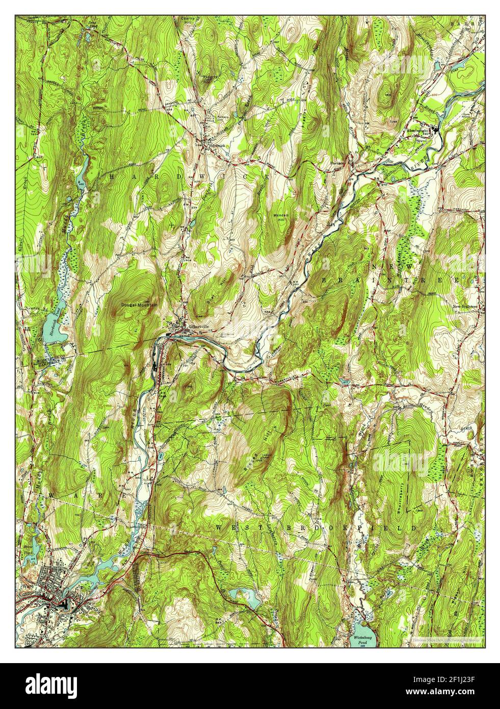 Ware, Massachusetts, map 1954, 1:31680, United States of America by ...