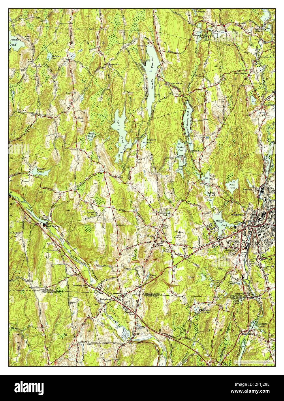 Webster, Massachusetts, map 1953, 1:31680, United States of America by ...