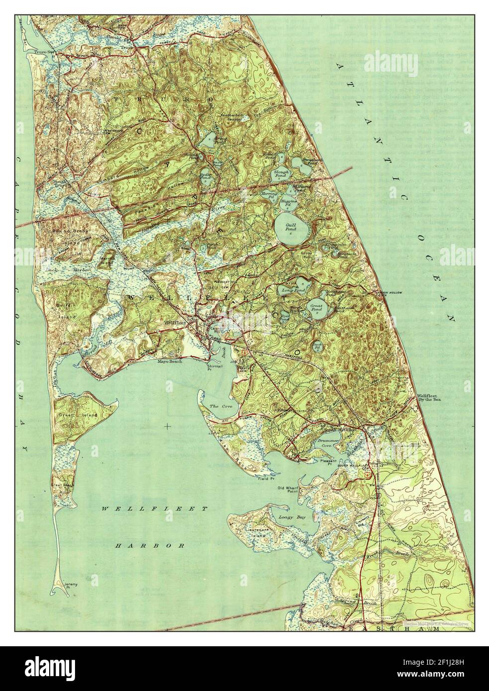 Map of wellfleet Cut Out Stock Images & Pictures - Alamy