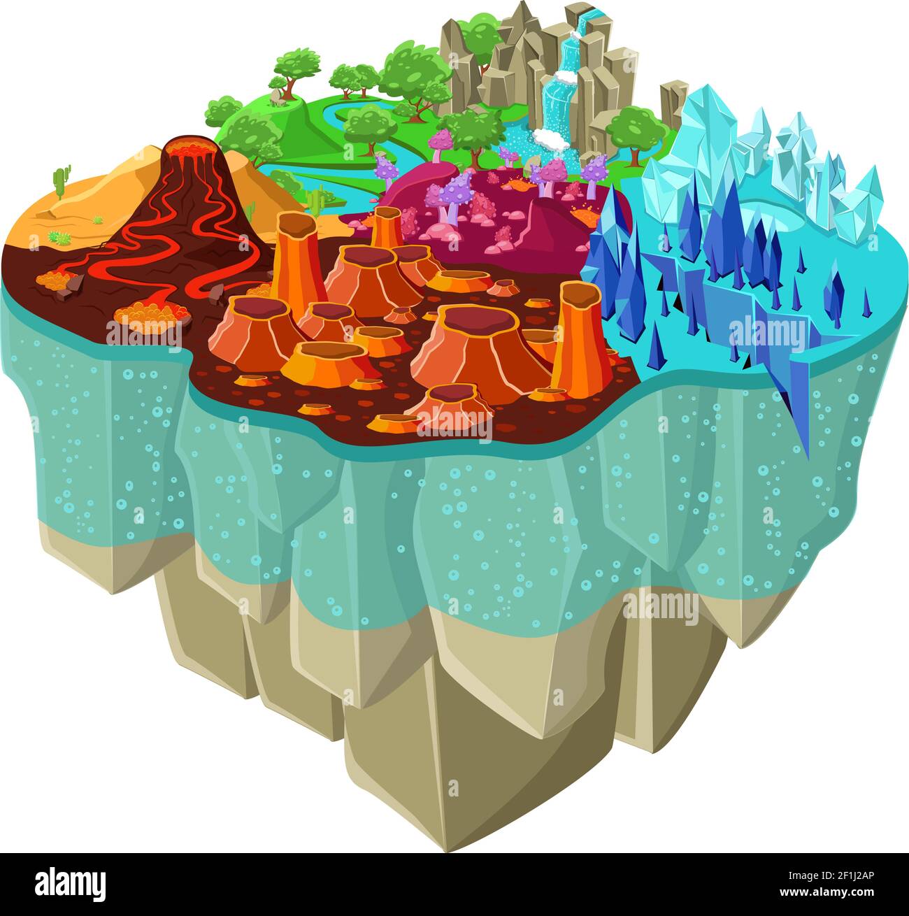 Icy volcano Stock Vector Images - Alamy