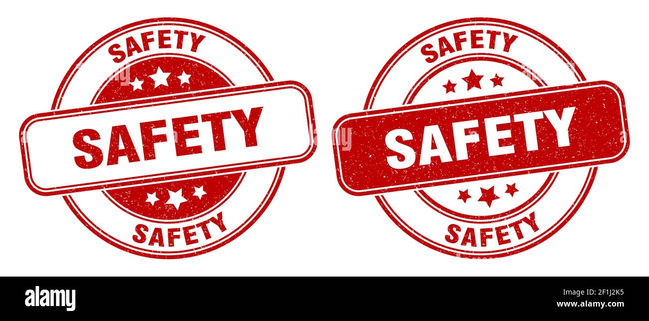 safety stamp. safety sign. round grunge label Stock Vector Image & Art ...