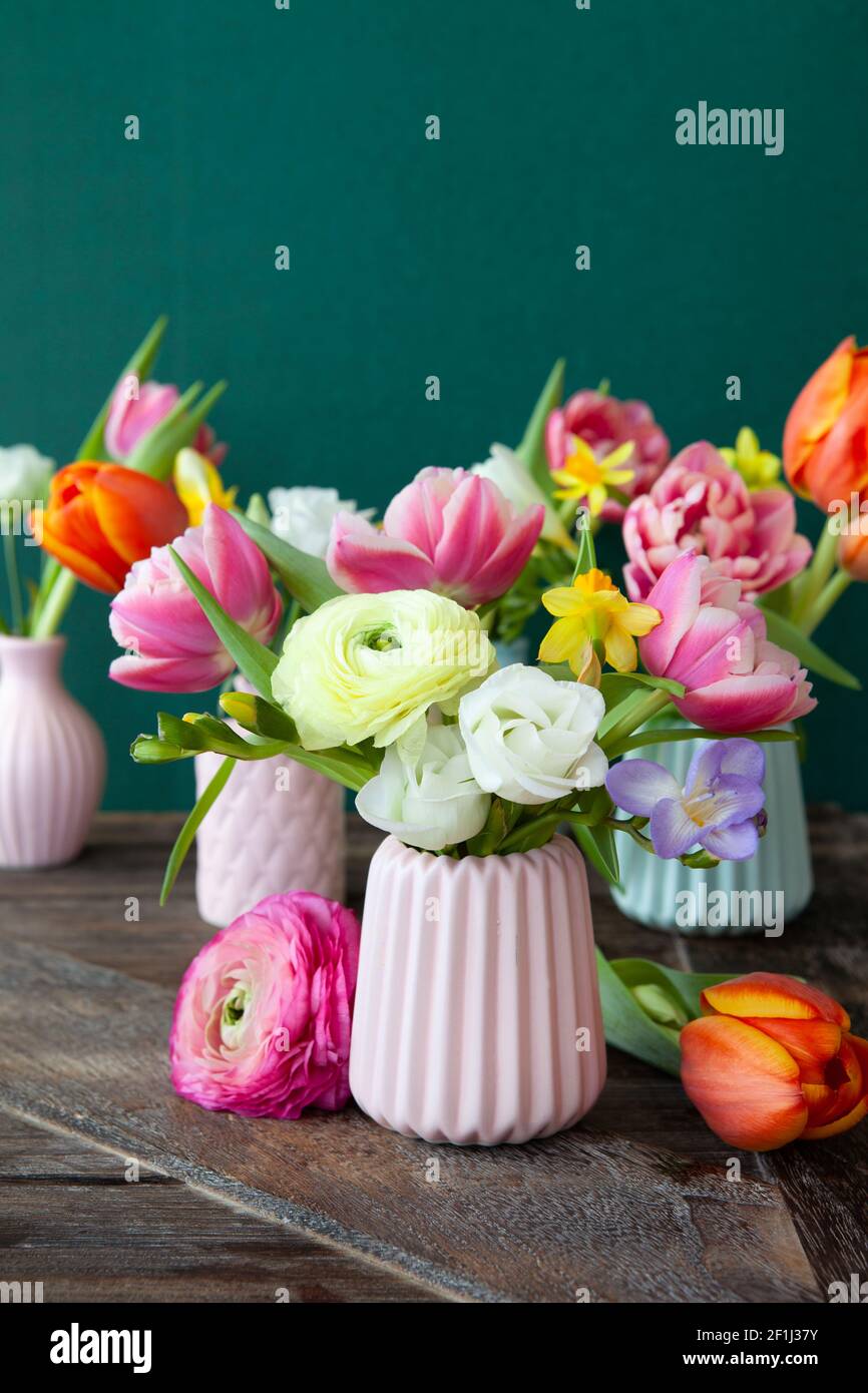Happy colorful flowers Stock Photo - Alamy