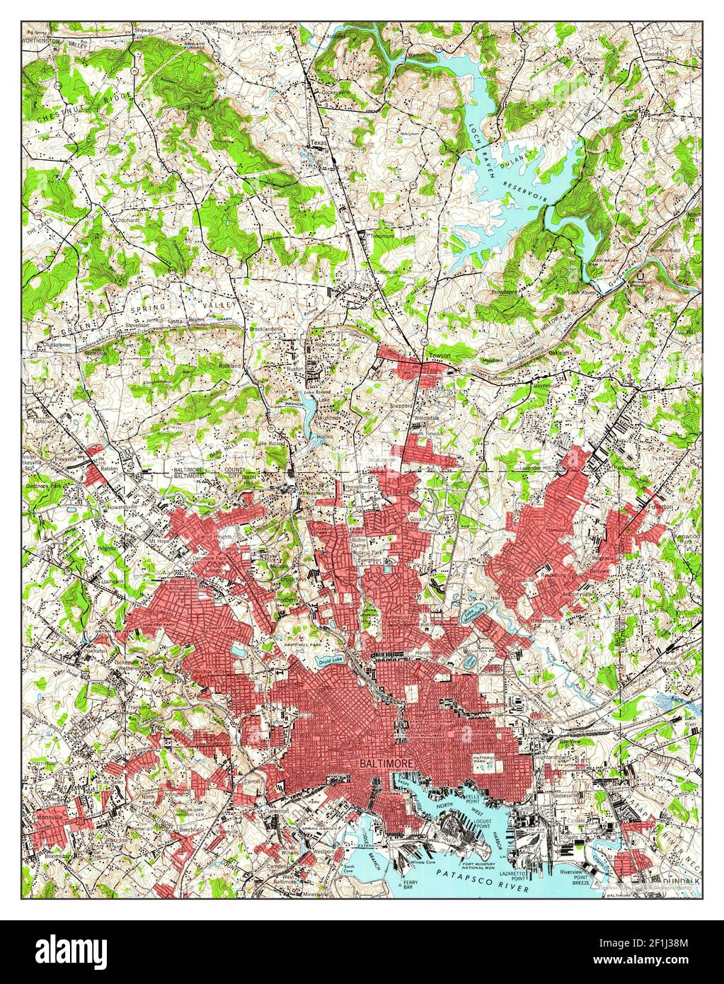 Baltimore, Maryland, map 1943, 1:62500, United States of America by ...