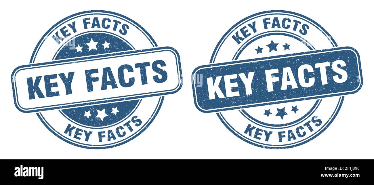 key facts stamp. key facts sign. round grunge label Stock Vector Image ...
