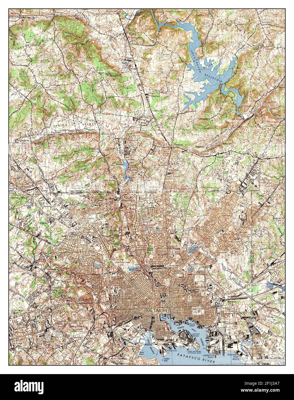 Baltimore, Maryland, map 1944, 1:62500, United States of America by ...