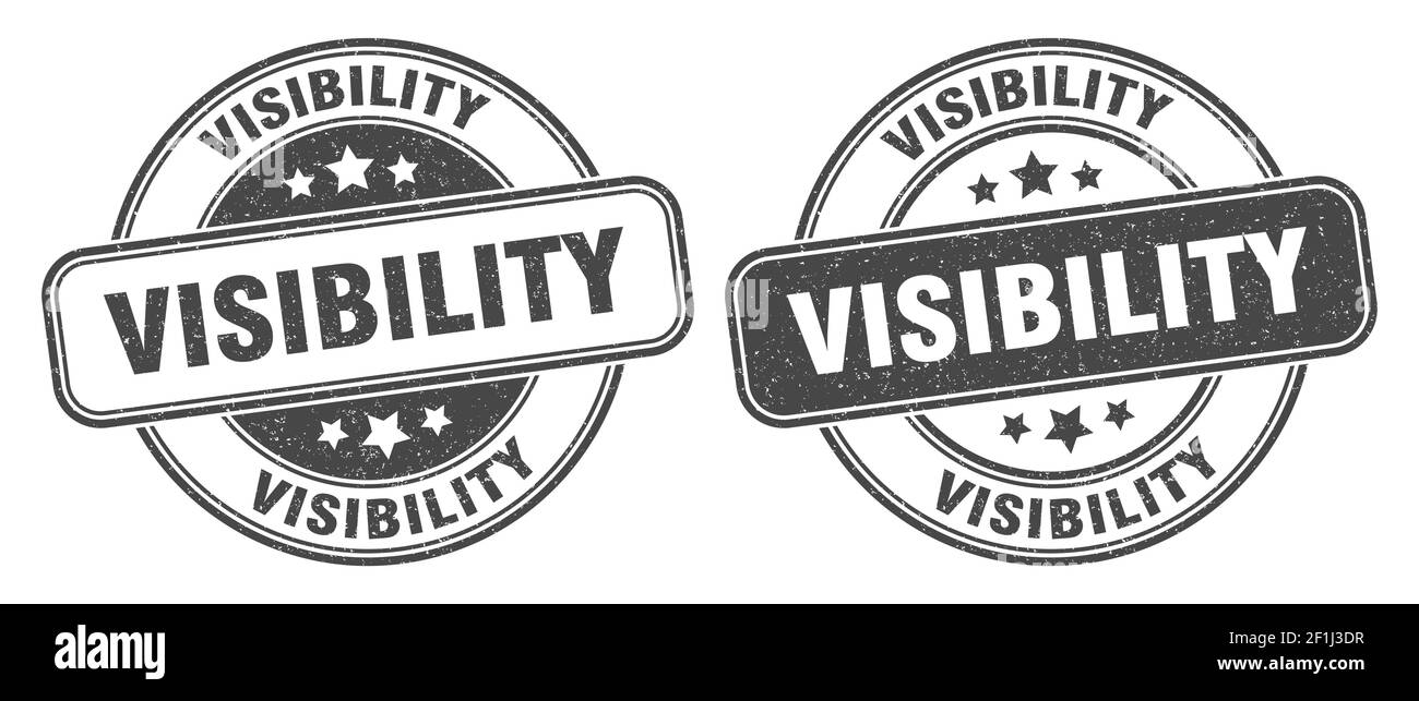 visibility stamp. visibility sign. round grunge label Stock Vector ...
