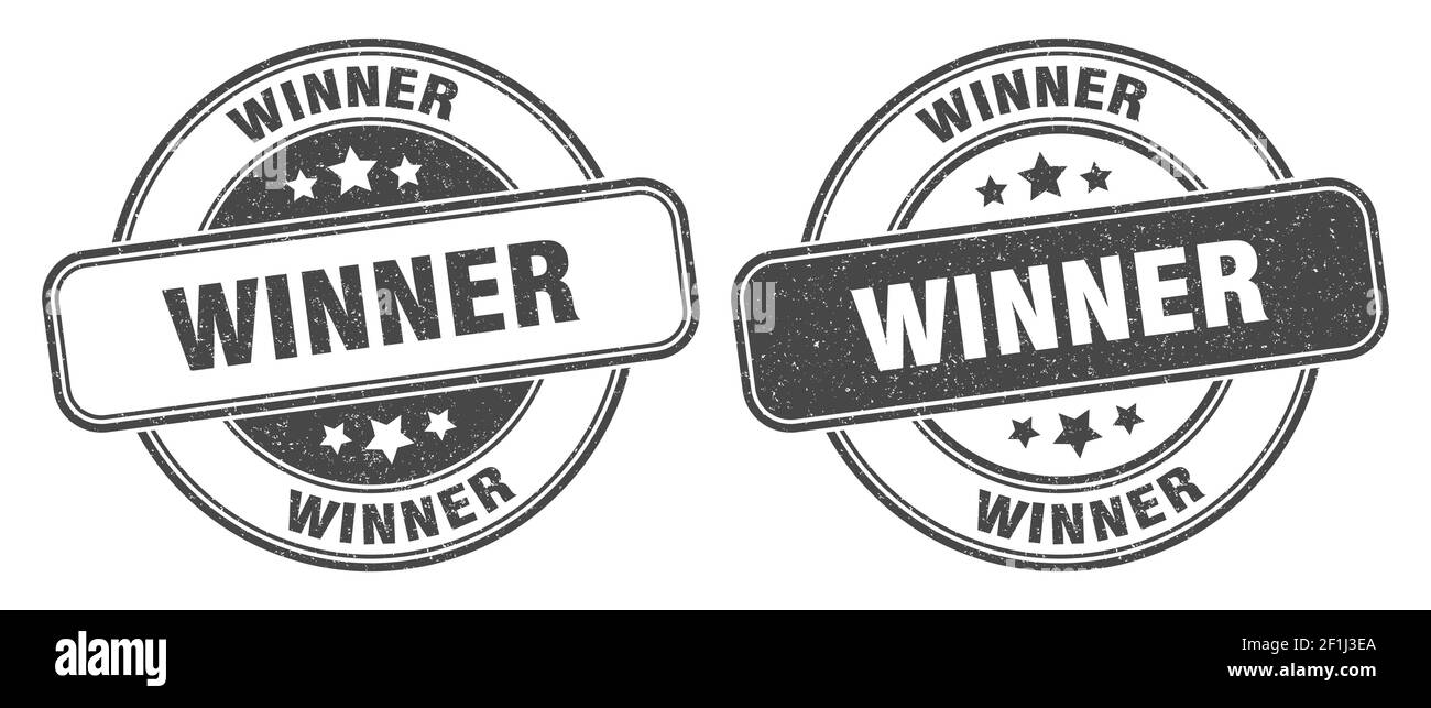 winner stamp. winner sign. round grunge label Stock Vector Image & Art ...