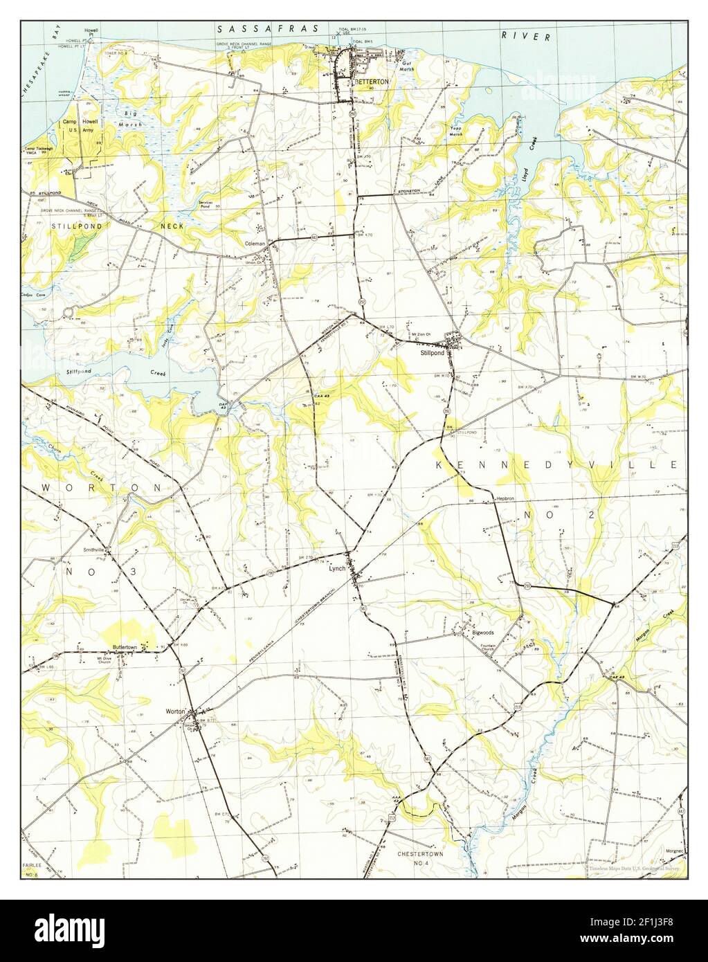 Betterton, Maryland, map 1944, 1:31680, United States of America by ...