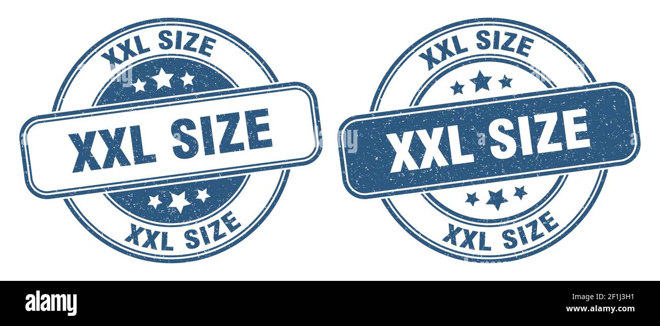 xxl size stamp. xxl size sign. round grunge label Stock Vector Image ...
